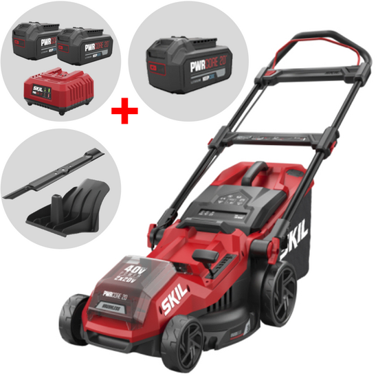 SKIL 0135 BA tondeuse à gazon à batterie 38 cm sans balais en Promotion ...